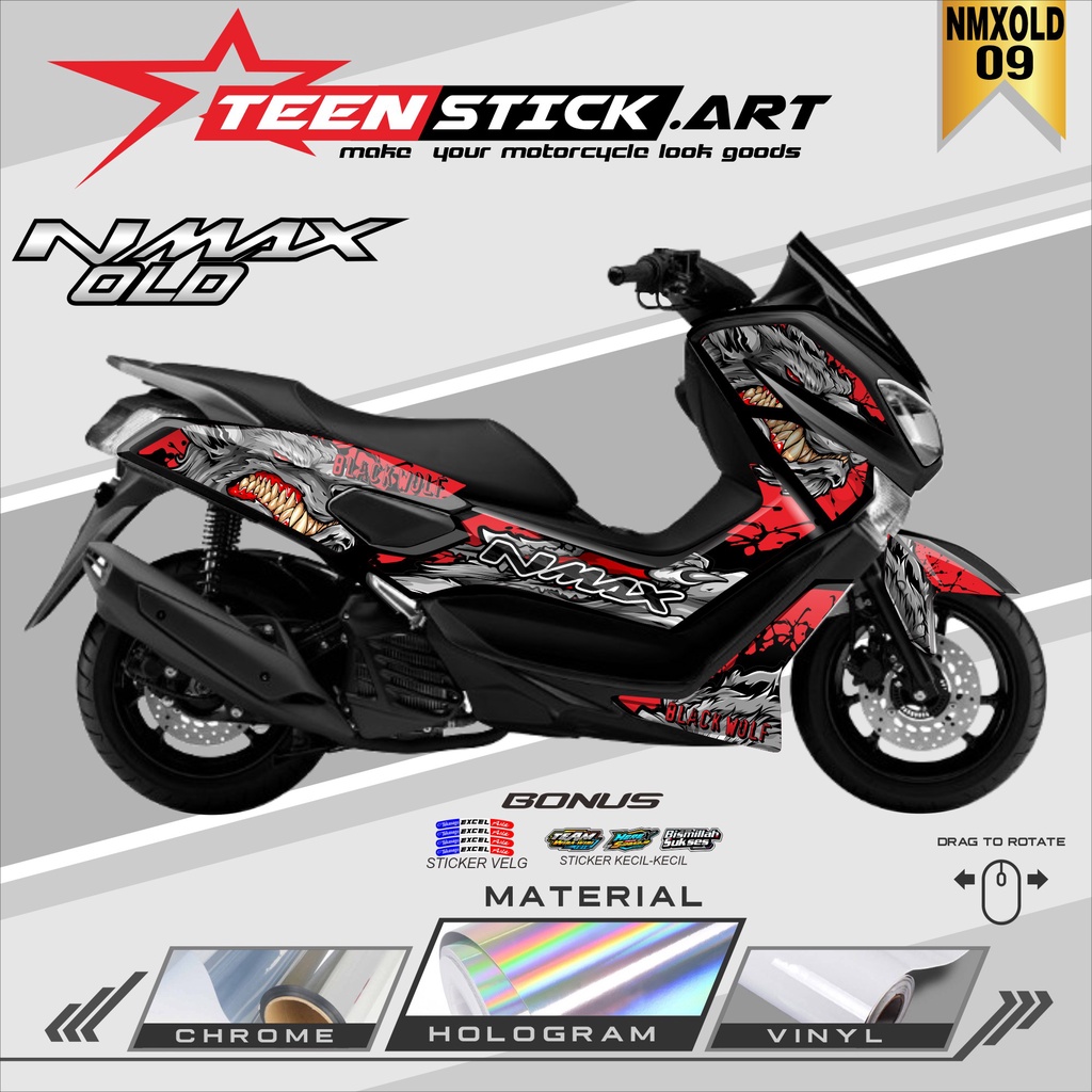 Striping NMAX OLD- ไวนิลโครเมียมโปร่งใส UV โฮโลแกรม Striping Yamaha ...
