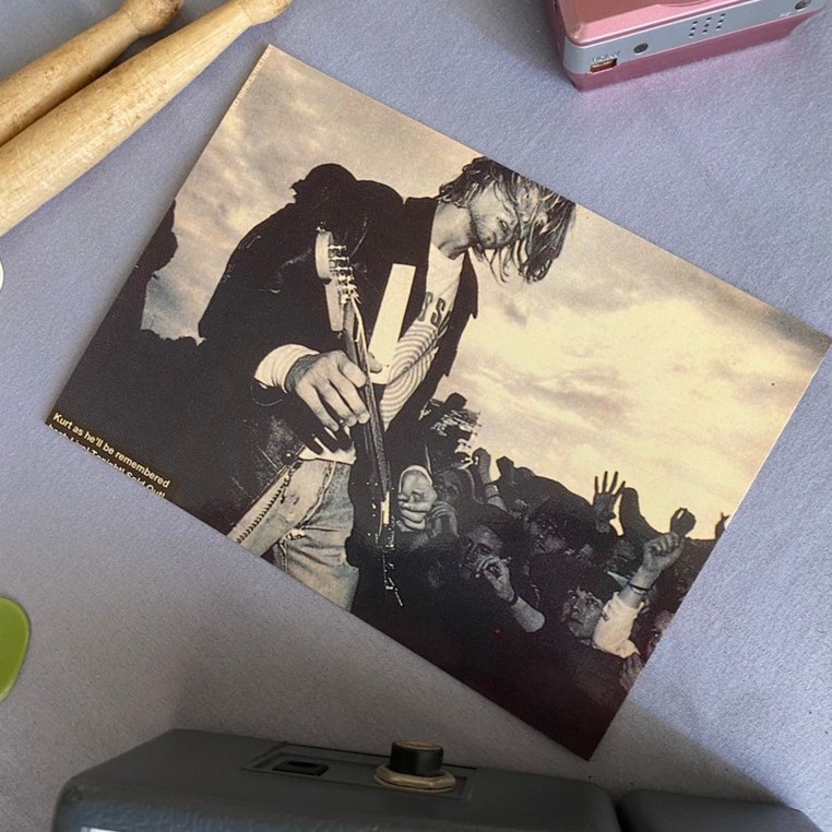 โปสการ์ด NIRVANA งานเดิมจากยุค90s ของที่ระลึกkurt cobain postcardวง ...