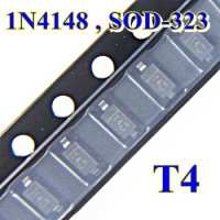 (50ตัว) 1N4148 , Marking T4 , FAST SWITCHING DIODE SOD-323 1.2x2.5mm. (รหัสสินค้า M01732 ...