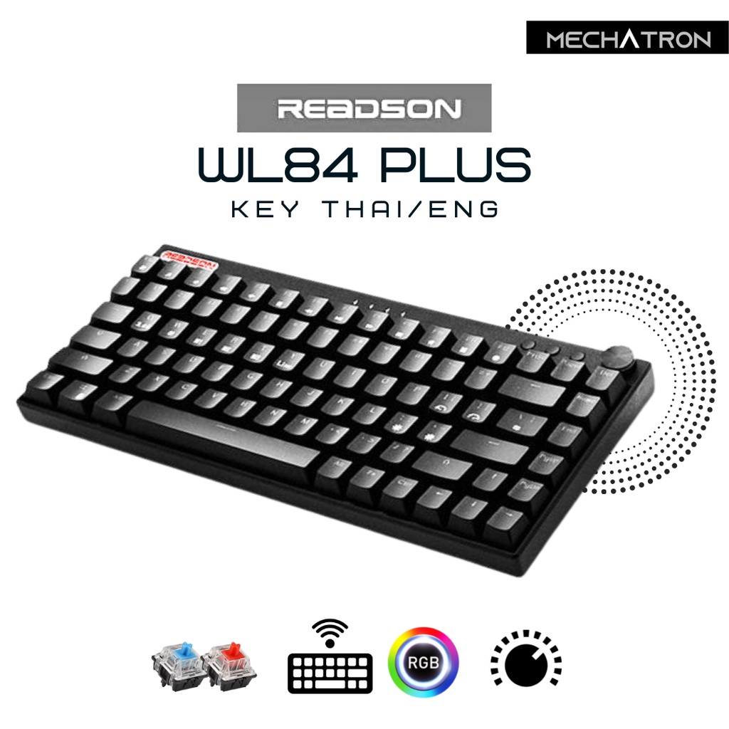 [Key TH] Readson WL84Plus แมคคานิคอล คีย์บอร์ด ไร้สาย บลูทูธ 84-Key ...