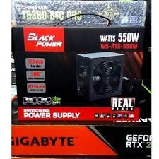 POWER SUPPLY (อุปกรณ์จ่ายไฟ) BLACK POWER WATTS 550 WS-ATX-550W (GPS-001) (พร้อมสายไฟ ac ...