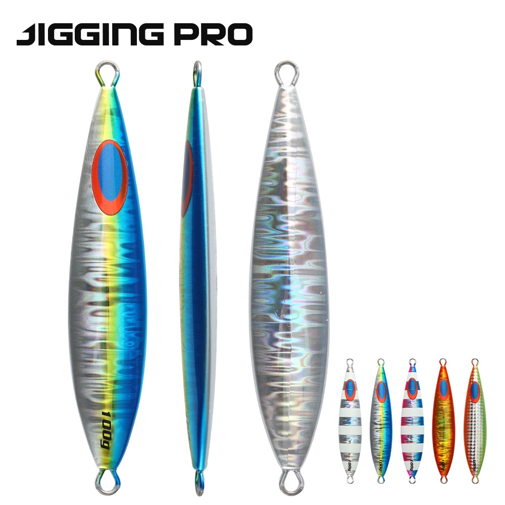 Jiggingpro 40g 60g 80g 100g 150g 200g ช้า Jiggging Lure Luminous Fishing Jigs สําหรับปลาทูน่า ...