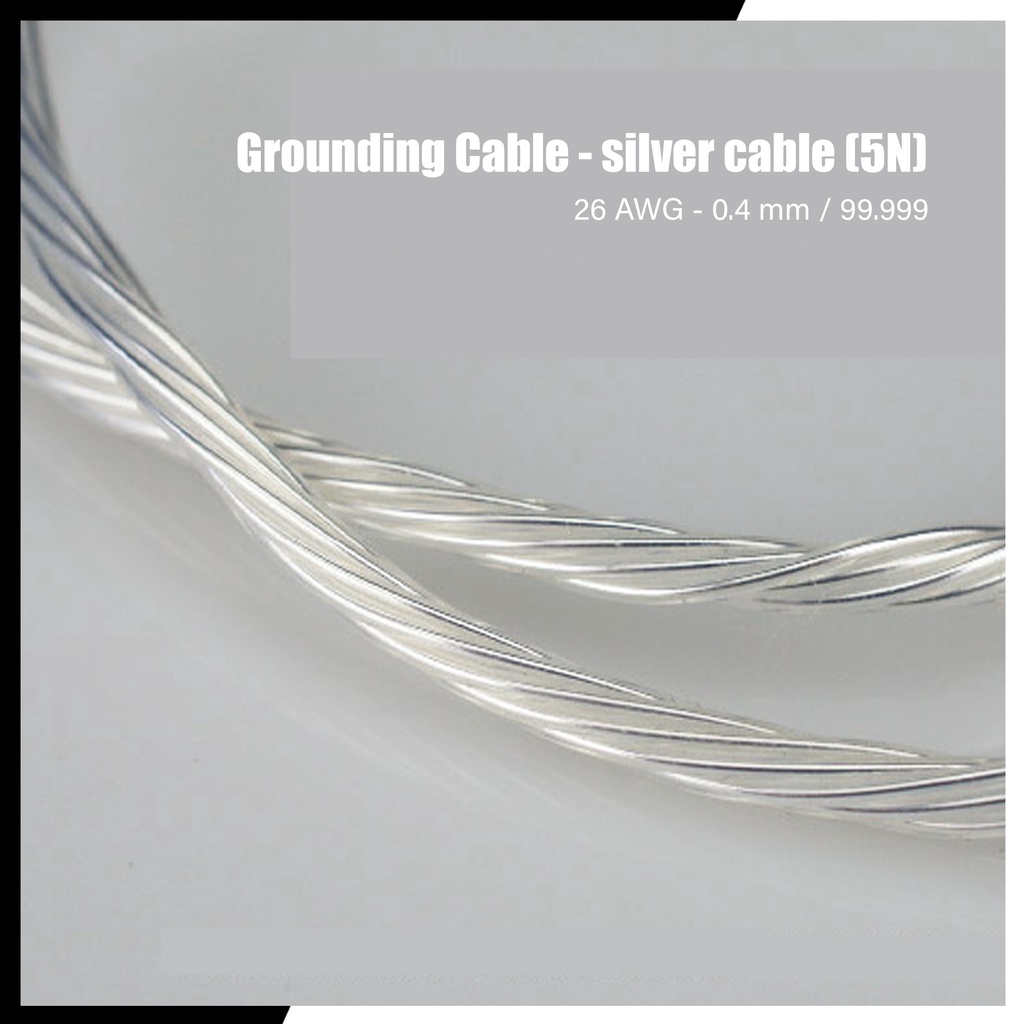 สายกราวด์ | Grounding Cable - Silver Cable (5N) | 26 AWG - 0.4 mm / 99. ...