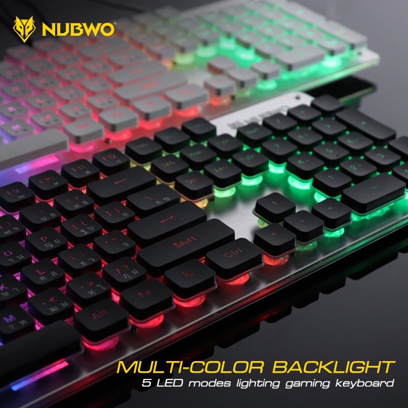 Nubwo Gaming Keyboard Fortune NK-32 คีบอร์ดเกมมิ่ง ไฟรุ้ง7สี (คีบอร์ดภาษาไทย) ประกันศูนย์ 1 ปี ...