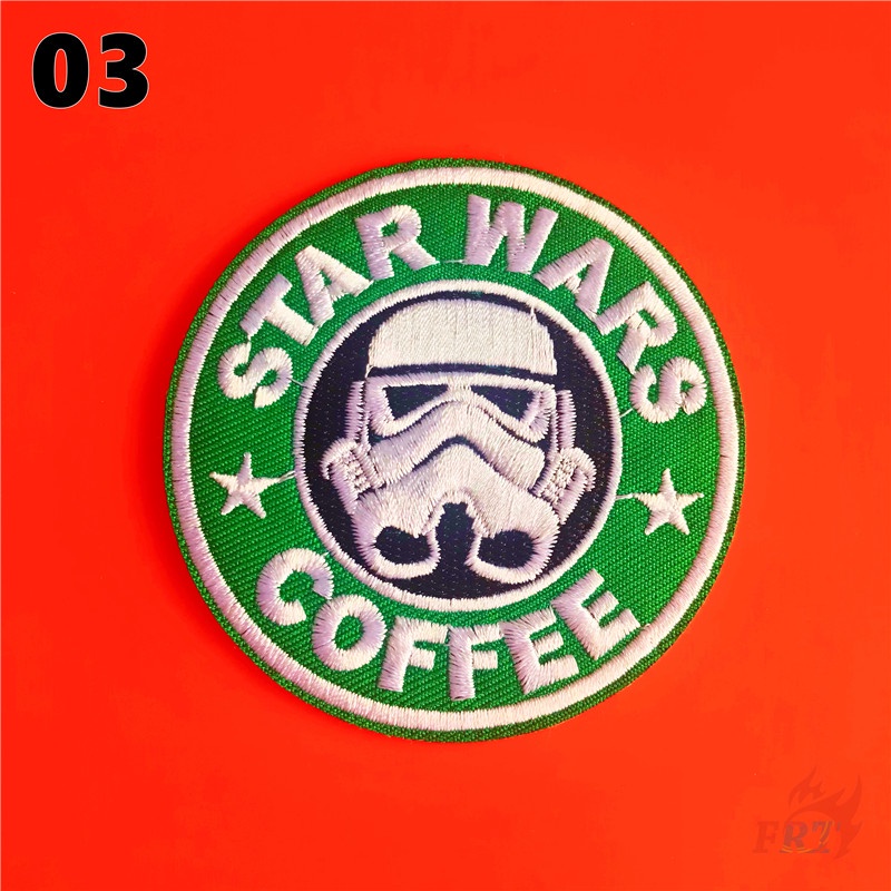 ☸ Starbucks Coffee Style Self-adhesive Sticker Patch ☸ 1Pc Fashin Brand Minions Star Wars Iron ...