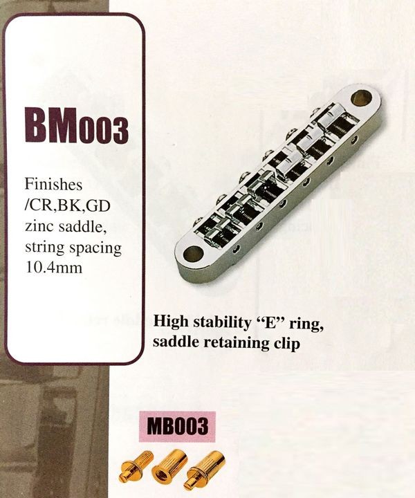 ใหม่ Tune-O-Matic LP SG สะพานสายกีตาร์ไฟฟ้า BM003 ผลิตในเกาหลี อุปกรณ์ ...