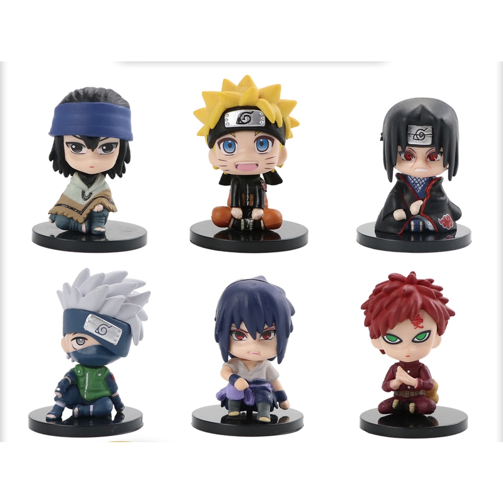 โมเดลตั้งโต๊ะ ตัวละครนารูโตะสไตล์ ChiBi 6 ตัว สูง 6 ซม. - NTR02 ...