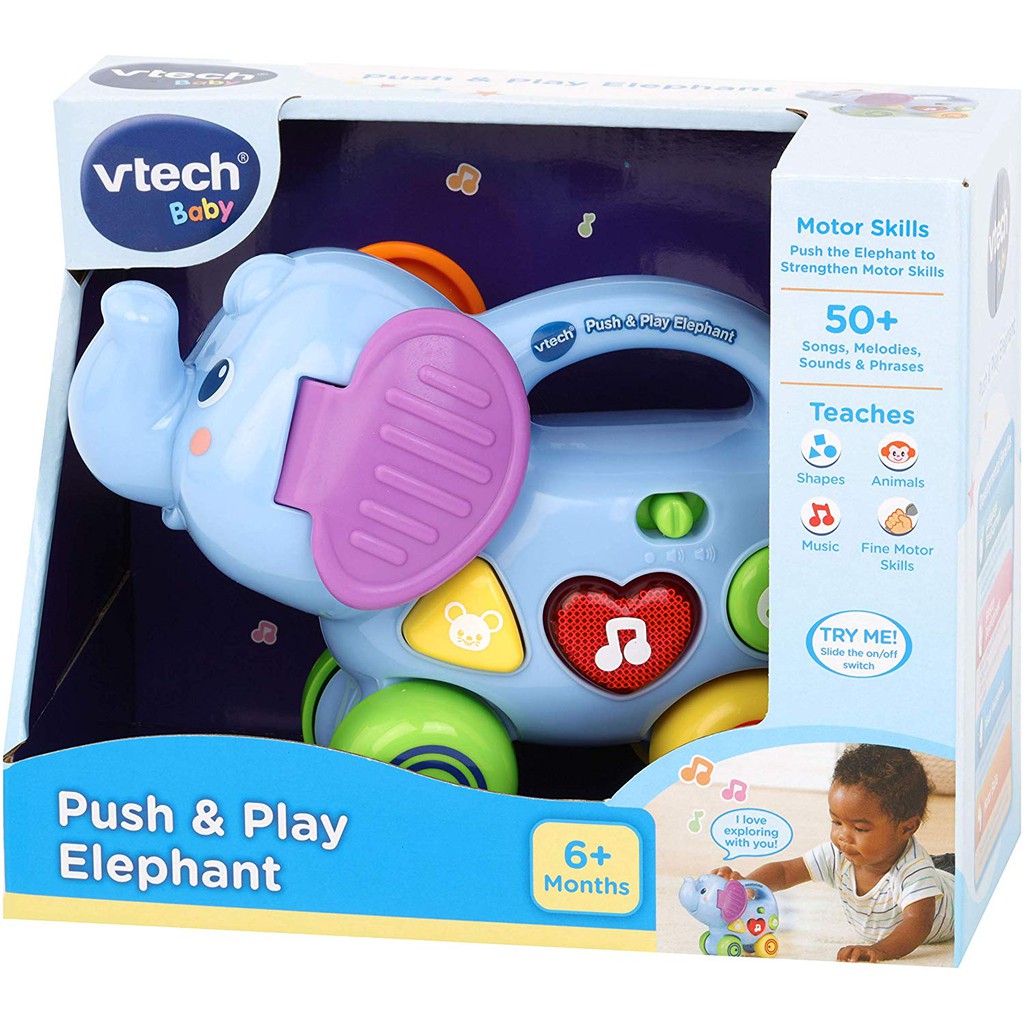 VTech Push & Explore Elephant ของเล่น เสริมสร้างพัฒนาการ สีฟ้า สำหรับ ...