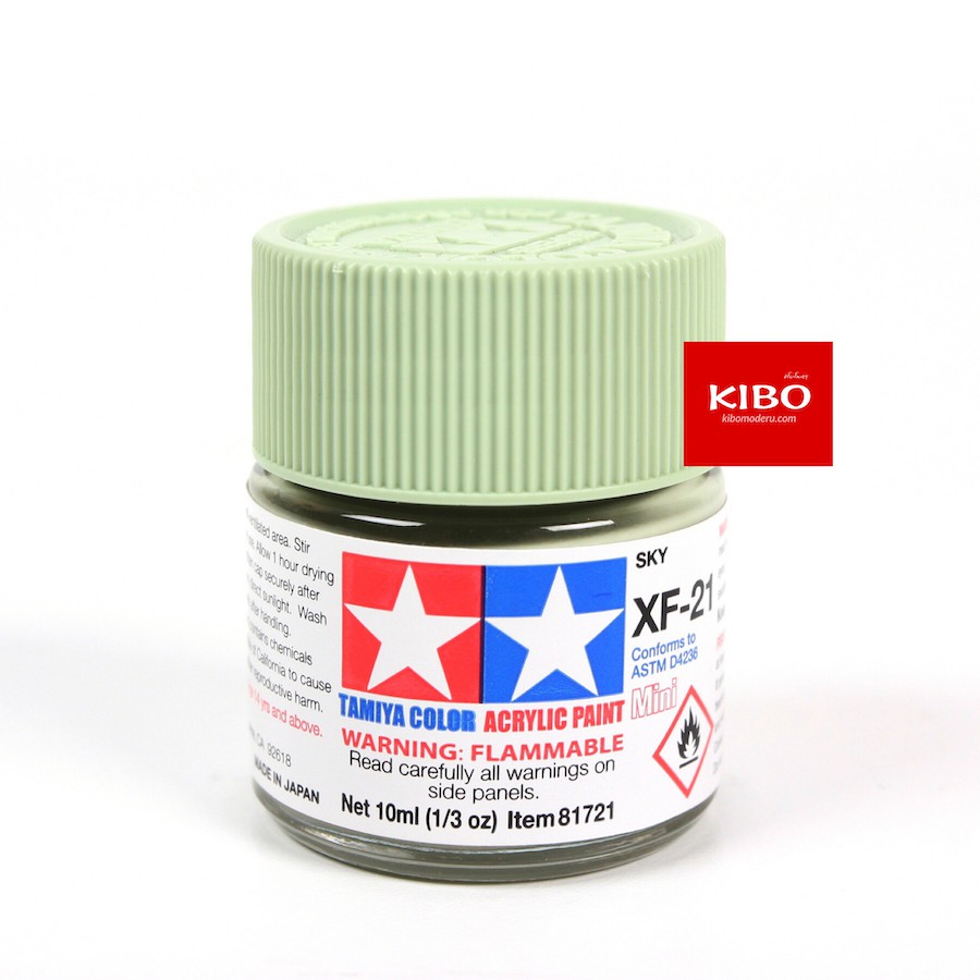 สีสูตรน้ำ TAMIYA XF-21 SKY ( สีเขียวฟ้า ) (10 Ml) | Shopee Thailand