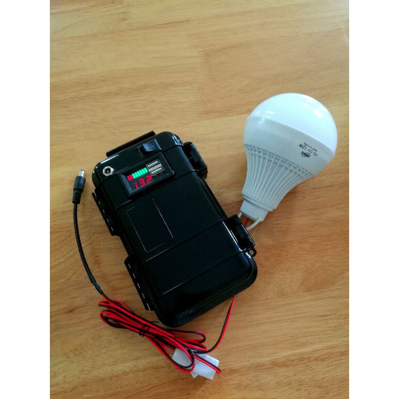 Power box /Mini power box 12v.#LifePo4(4S)ความจุ6Ah. พร้อม ไฟ LED ...
