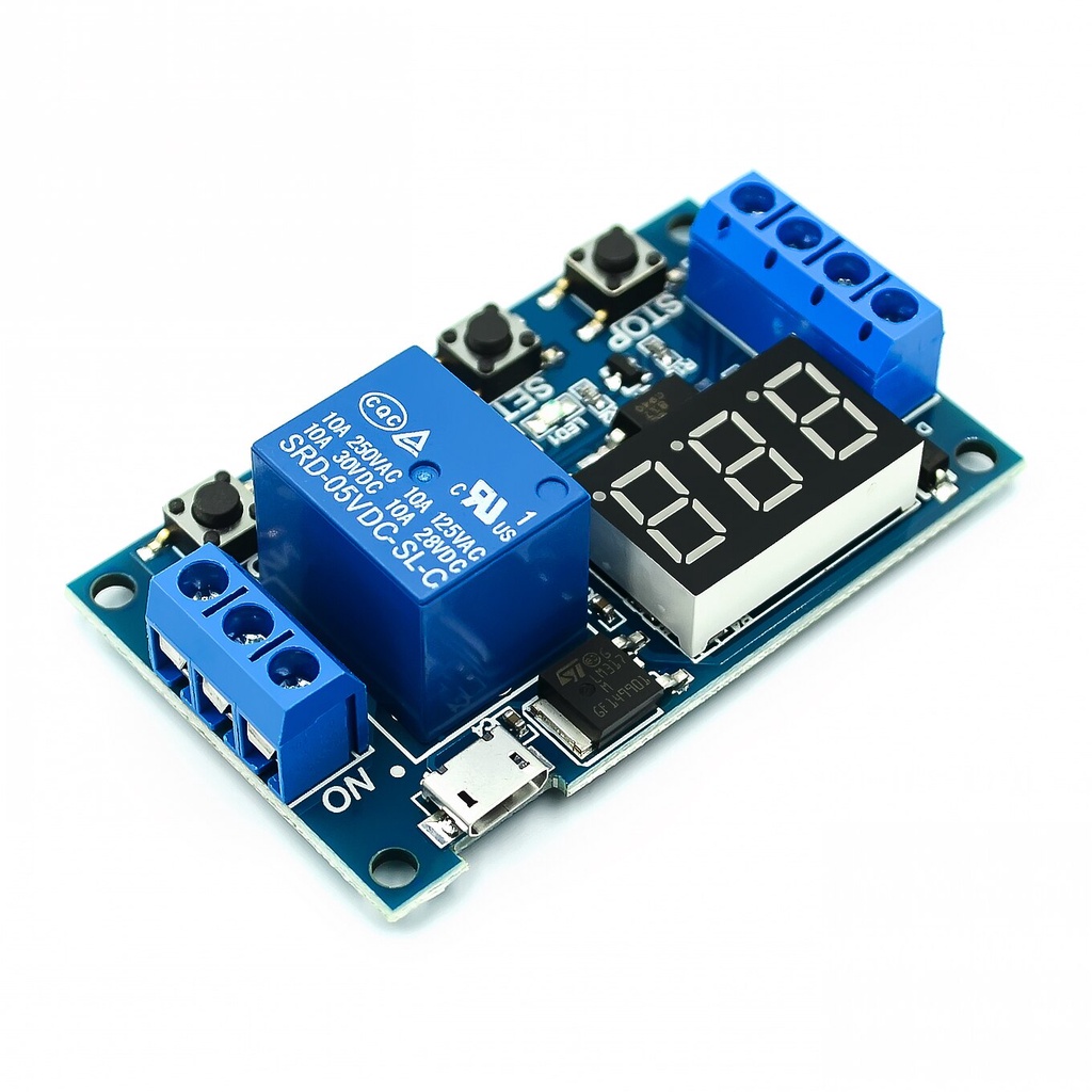 โมดูลรีเลย์สวิตช์ 6-30V วงจรตั้งเวลาหน่วงเวลา เปิด ปิด ปรับได้ สําหรับ Arduino Reland | Shopee ...