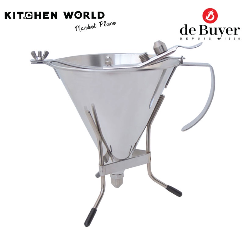 de Buyer 3354.12 Automatic Piston Funnel With stand 1.5 L / กรวยหยอดขนม ...