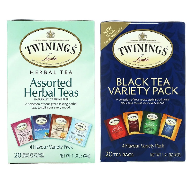Twinings, Assorted Herbal Teas, Variety Pack, Black Tea Variety Pack ...