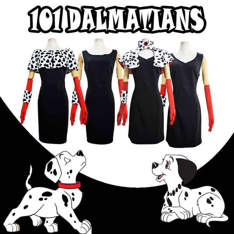 101 ชุดคอสเพลย์ Dalmatians Cruella De Vil Villain สําหรับผู้หญิง ...