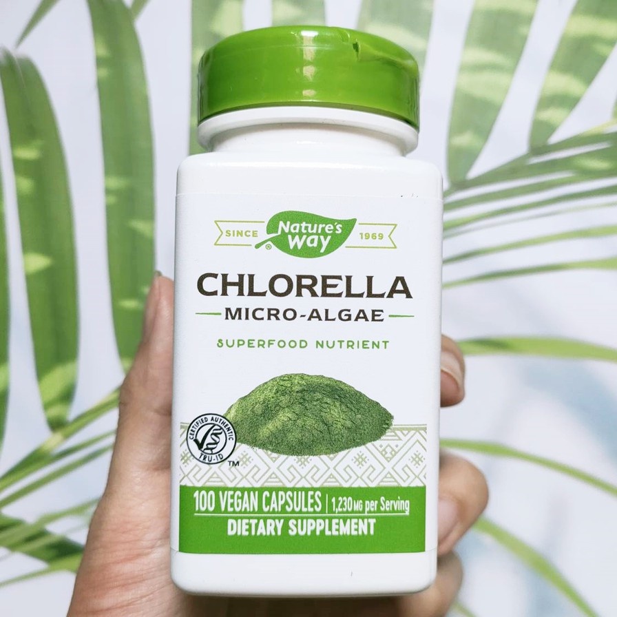 สาหร่ายคลอเรลล่า Chlorella Micro Algae 1,230 mg 100 Vegan Capsules ...