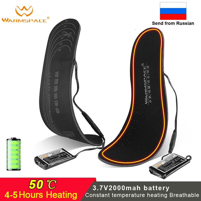 Winter Man and Woman Rechargeable Heated Insoles Foot Warming Insoles ...