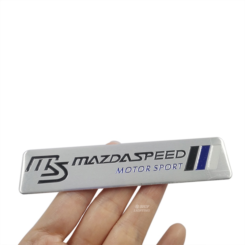 สติกเกอร์อลูมิเนียม ลายโลโก้ MS MAZDASPEED สําหรับตกแต่งรถยนต์ MAZDA Motorsport จํานวน 1 ชิ้น ...