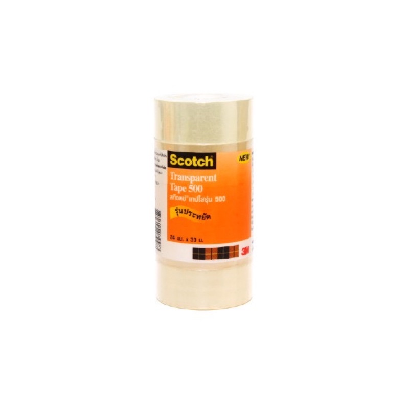 เทปใส 3M ใสพิเศษ Scotch 500 [1ม้วน] แกนเล็ก/แกนใหญ่ 1/2นิ้ว 3/4นิ้ว 1 ...