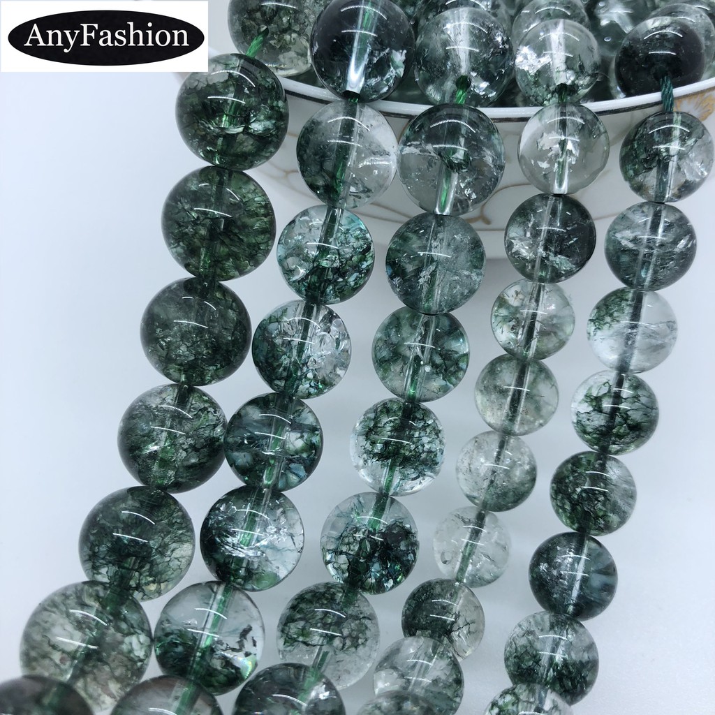Phantom Quartz Natural Loose Stone Beads 4-14mm Round Diy Bracelet ...