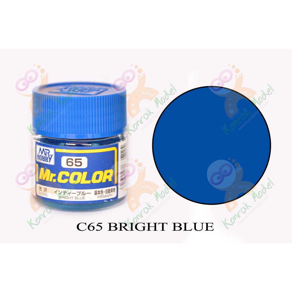 สีสูตรทินเนอร์ Mr.hobby Mr.color C65 Bright Blue Gloss 10ml | Shopee ...