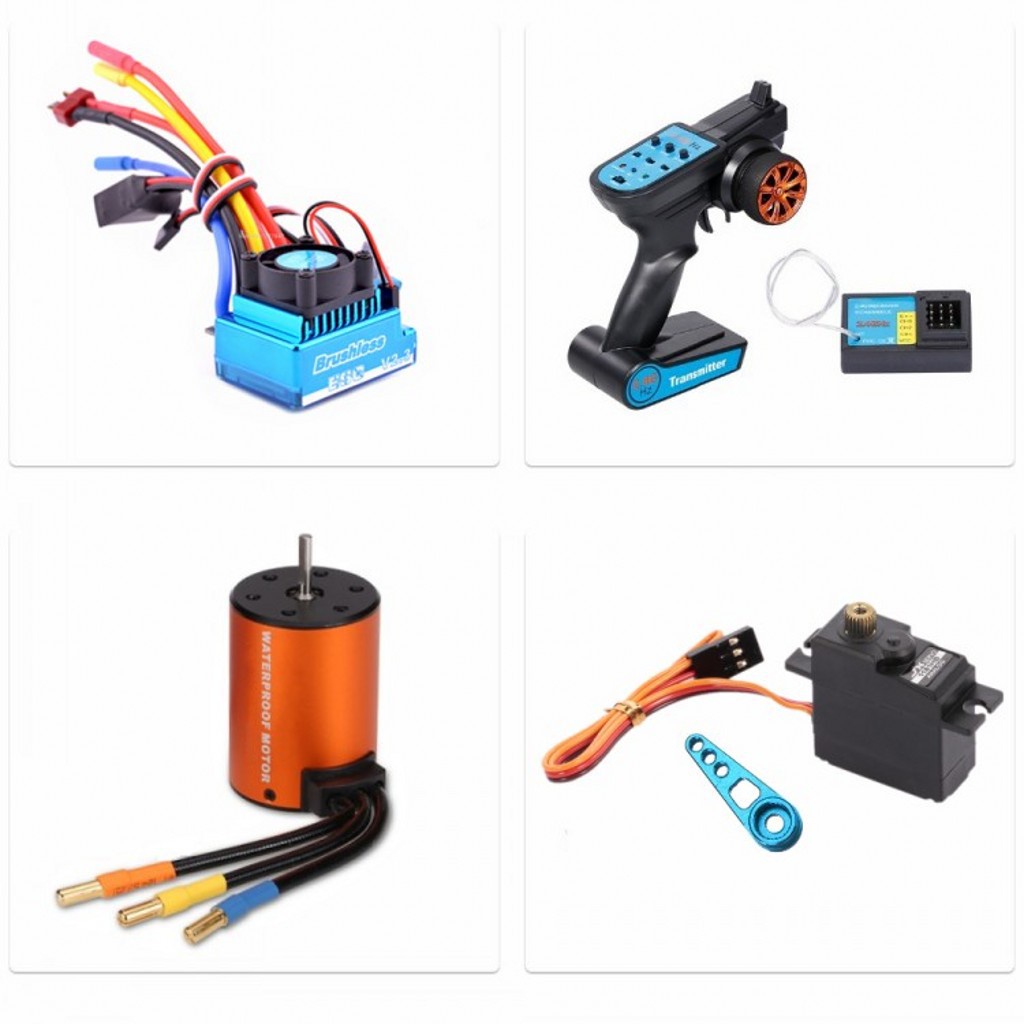 Brushless Upgrade Kit Motor ESC Receiver Remote Controller Servo Set ...