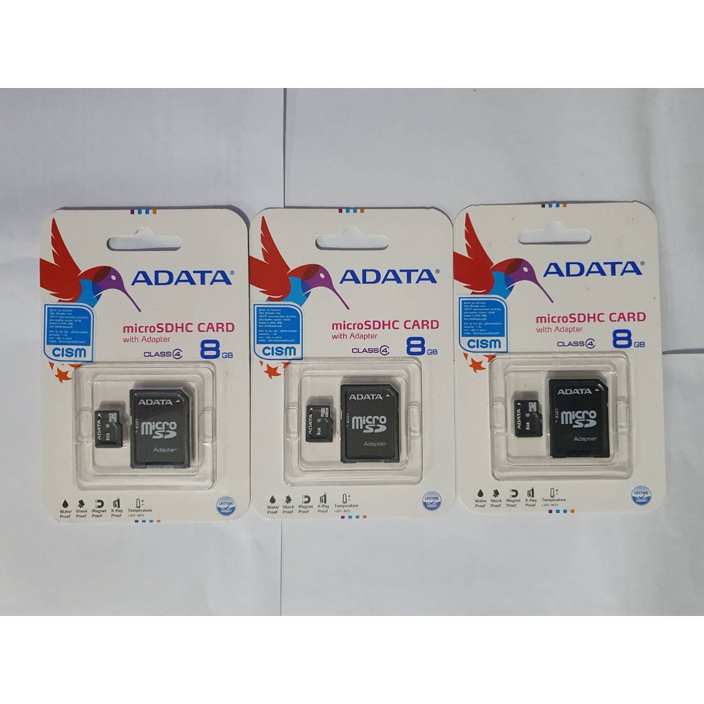 Micro SDHC Card with Adapter ADATA Class4 8GB | Shopee Thailand