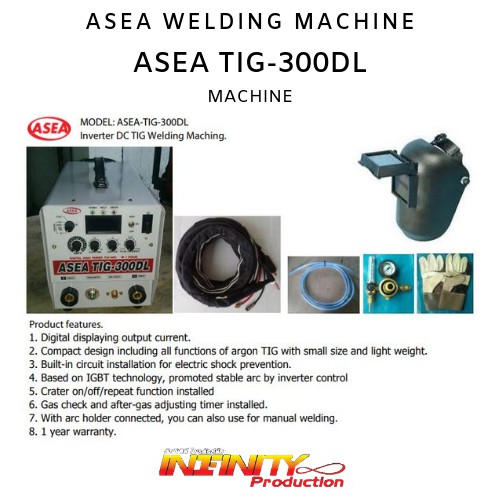 ASEA WELDING MACHINE TIG-300DL เครื่องเชื่อมอาร์กอน 2 ระบบ ( TIG / MMA ...