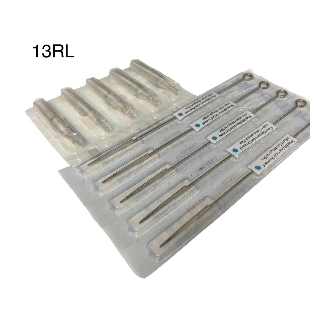 อุปกรณ์สัก เดินเส้น13RL พร้อมปลาย13RT/ 1ชุด ประกอบด้วยเข็ม5เล่ม ปลาย5 ...