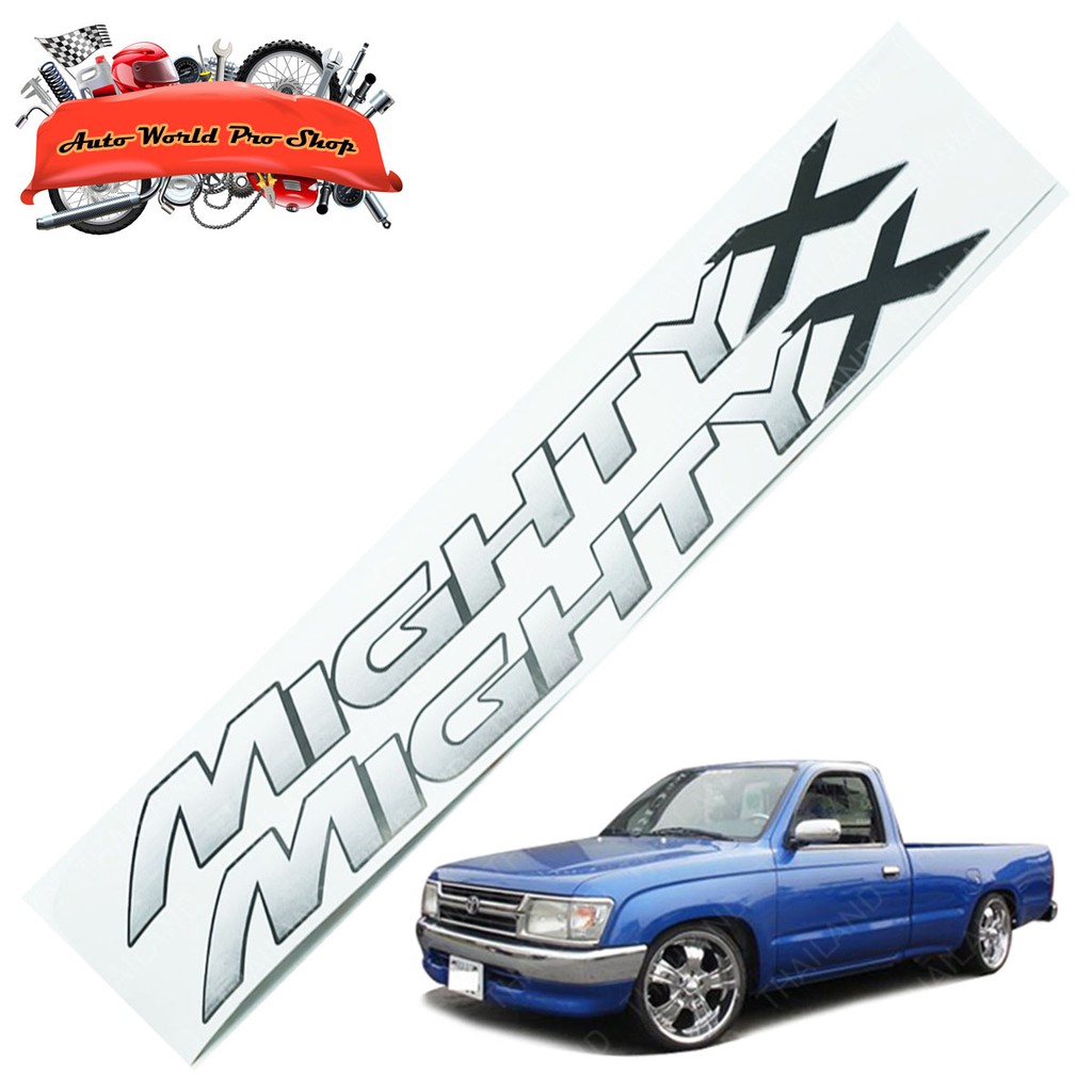 สติ๊กเกอร์ Mighty-X Sticker Toyota Toyota Mighty-X ขาว-ดำ จำนวน 2 ชิ้น ...