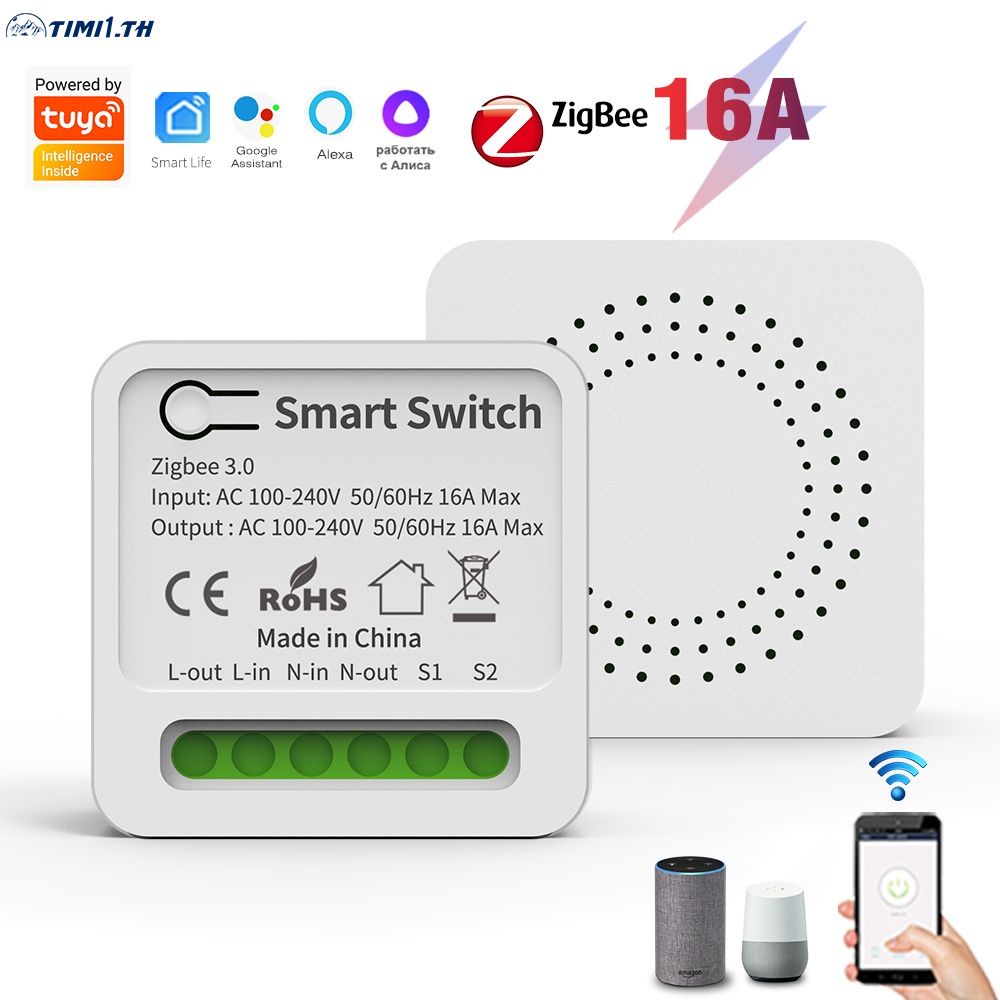 Tuya Zigbee3.0มินิมาร์ทสวิทช์ฮับเกตเวย์สนับสนุนสองทางควบคุมการควบคุมระยะไกล app ทำงานร่วมกับ ...