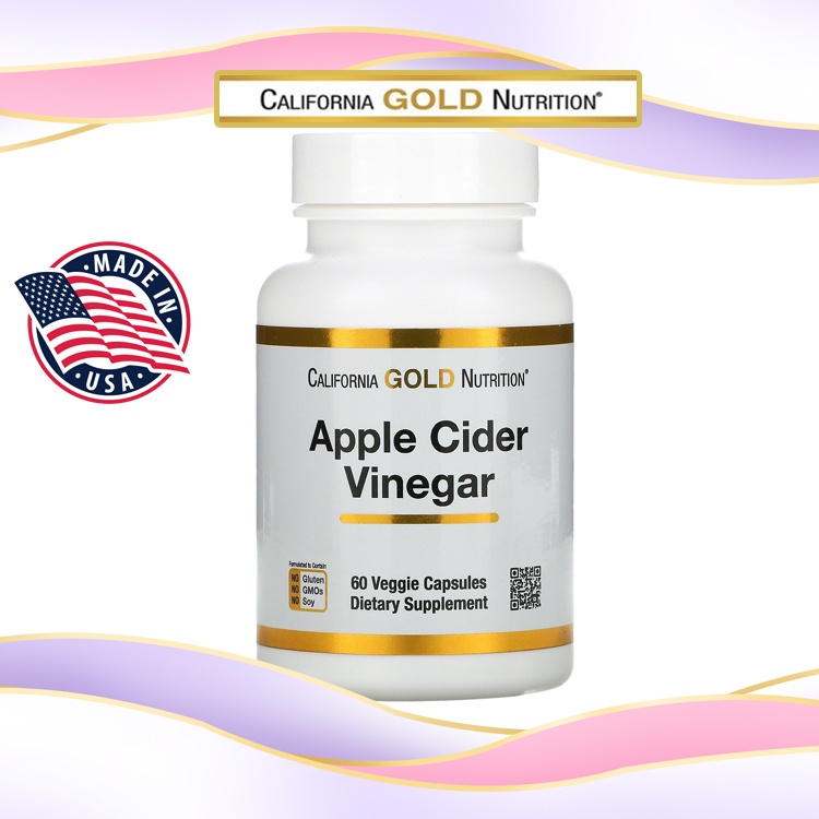 (ของแท้ 100%) California Gold Nutrition, Apple Cider Vinegar, 60 Veggie ...