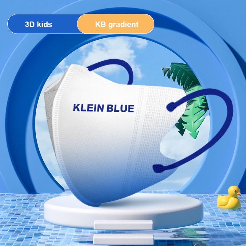 Cod 10Pcs หน้ากากเด็ก Klein Blue Bear Mask 4ชั้นป้องกัน3d ป้องกัน Facemask ห่อเป็นรายบุคคล ...