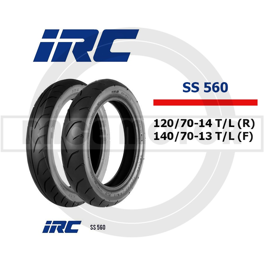 [ยางปี21] IRC SS560 : 120/70-14, 140/70-13 สำหรับ FORZA300 (ตัวแรก) ยางมอเตอร์ไซค์แบบไม่ต้องใช้ ...