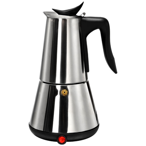 ♚♦ Electric Mocha Coffee Pot 304 Stainless Steel Coffee Maker 6cups ...