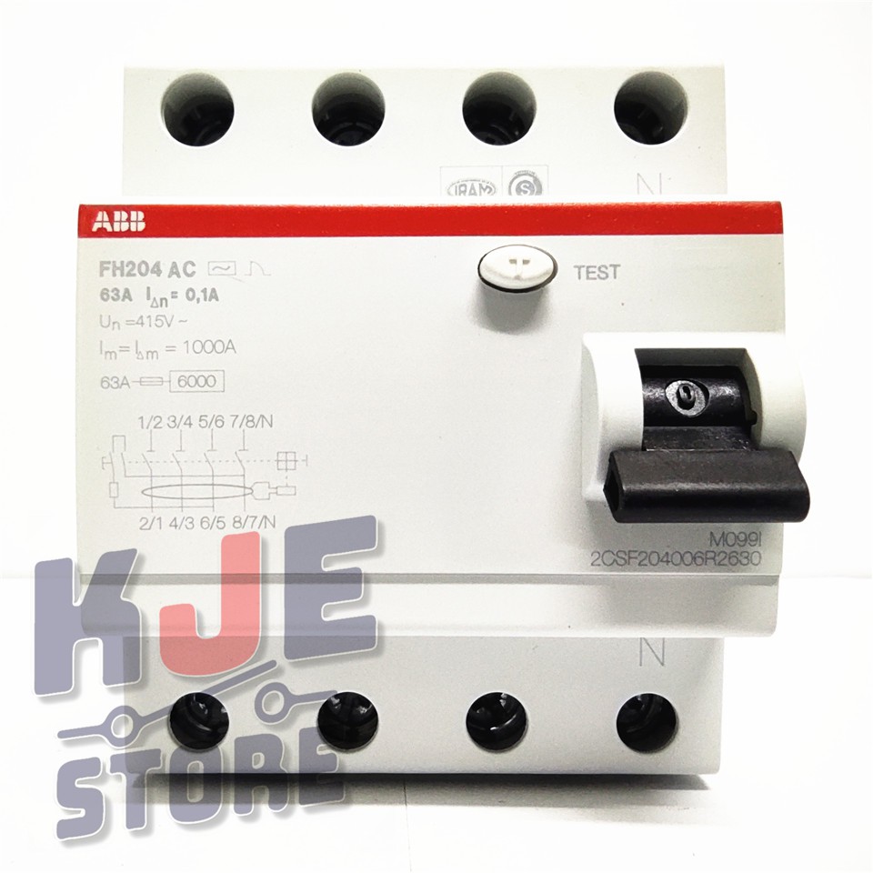 Abb ELCB/RCCB FH204 4P 63A [ 30mA / 100mA / 300mA ] | Shopee Thailand