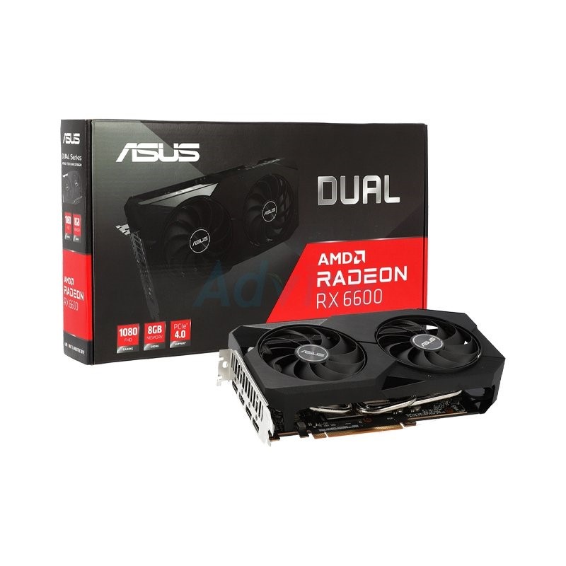 VGA ASUS RADEON RX 6600 DUAL - 8GB GDDR6X การ์ดจอ ประกัน 3Y | Shopee ...
