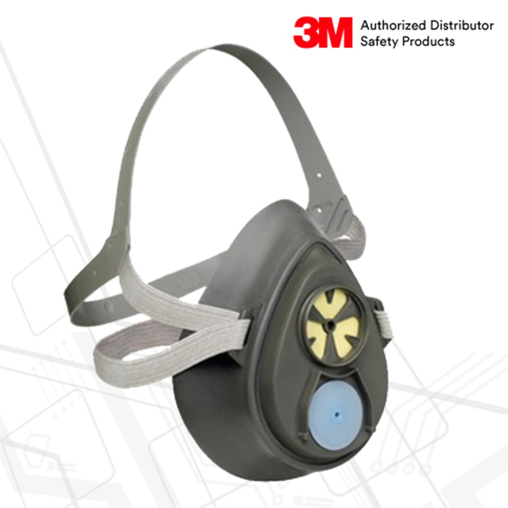 3M™ 3200 หน้ากากครึ่งหน้าชนิดไส้กรองเดี่ยว ขนาดกลาง (เฉพาะหน้ากาก) | Shopee Thailand