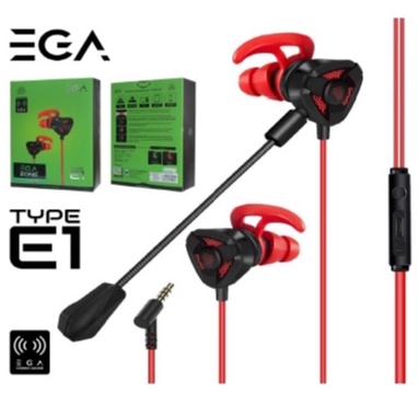 หูฟัง EGA TYPE-E1 Red | Shopee Thailand