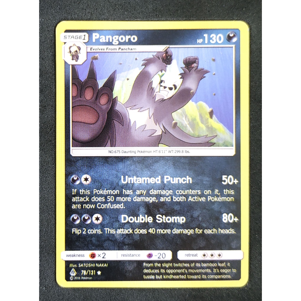 Pangoro Stage 1 78/131 โกรอนดะ Pokemon Card (Normal) ภาษาอังกฤษ ...