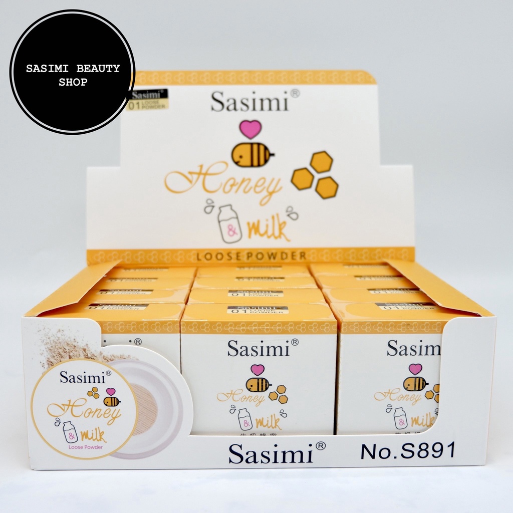 (ขายส่ง) SASIMI Honey&Milk Loose Powder แป้งฝุ่นคุมมัน เนื้อเนียน ...