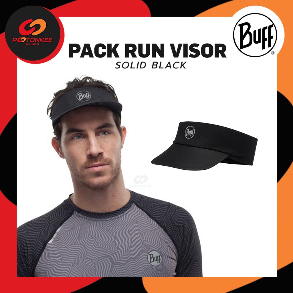 BUFF PACK RUN VISOR Coolnet UV+ หมวกวิ่งบัฟ หมวกเปิดหัว ม้วนพับได้เล็กกะทัดรัด พกพาสะดวก ...