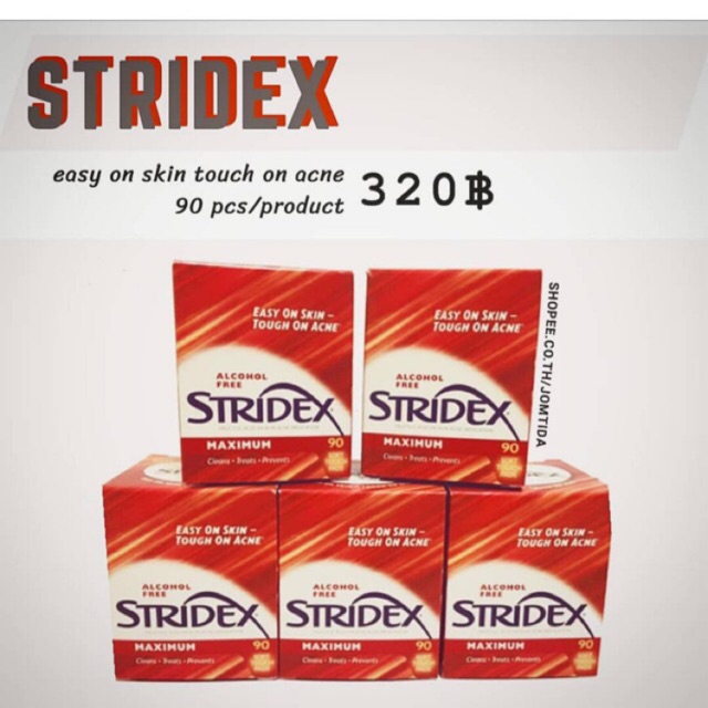 สุดคุ้ม! Stridex 90 แผ่น แผ่นเช็ดหน้าลดสิว | Shopee Thailand