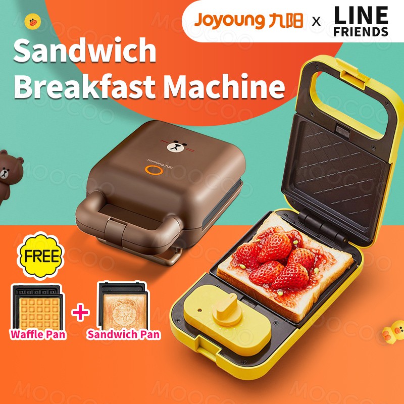 【Line Friends】2 in 1 Sandwich Breakfast Machine Joyoung Co-brand Light ...