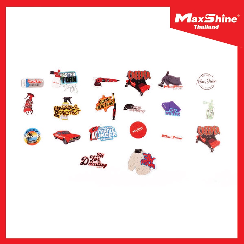 MAXSHINE Sticker Pack (20PCS/PACK) - สติ๊กเกอร์ติดรถ | Shopee Thailand