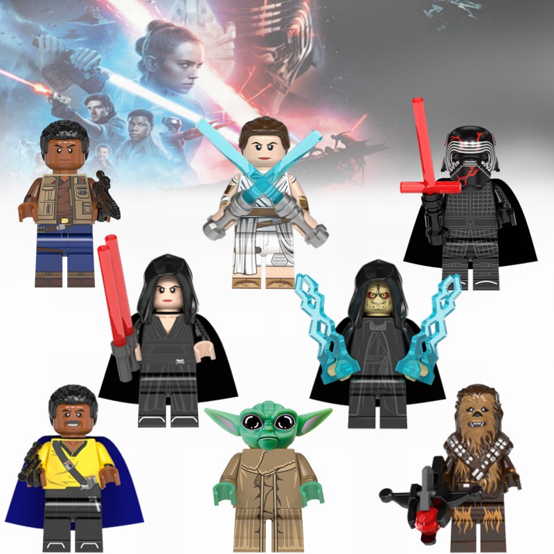Star Wars Minifigures Baby Yoda Rey Finn Chewbacca Kylo Ren บล็อคตัวต่อ ...
