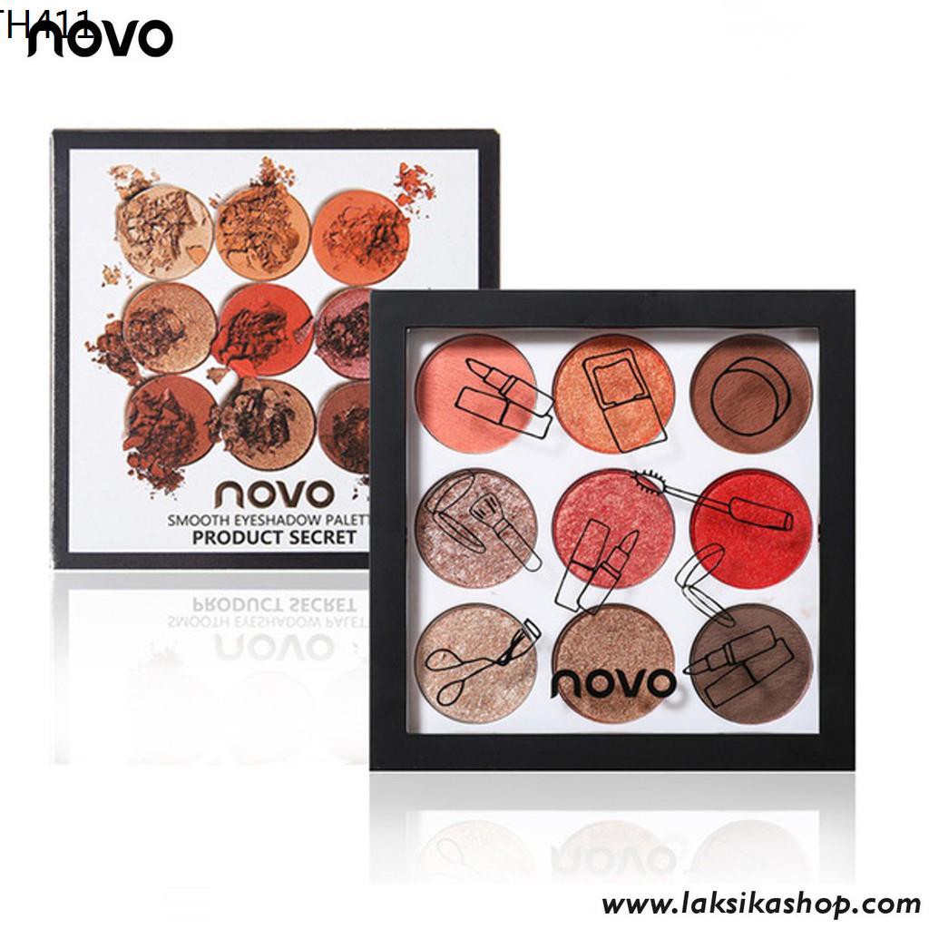No.5168 Novo smooth eyeshadow palette 9 color โนโว อายแชโดว์ พาเลททาตา ...