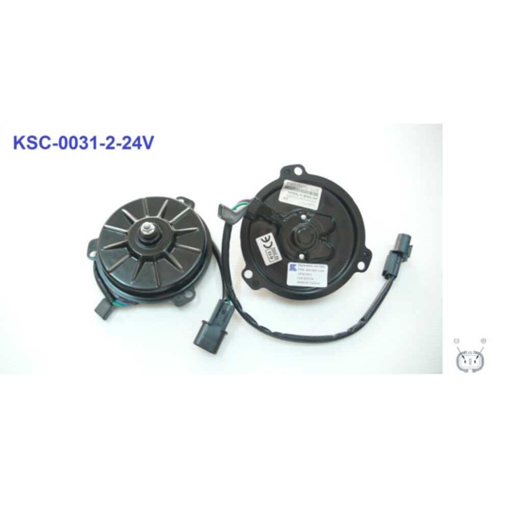 มอเตอร์พัดลม-แผงหม้อน้ำ (รหัสสินค้า KSC-0031-2-24V) ขั้วกลม | Shopee ...