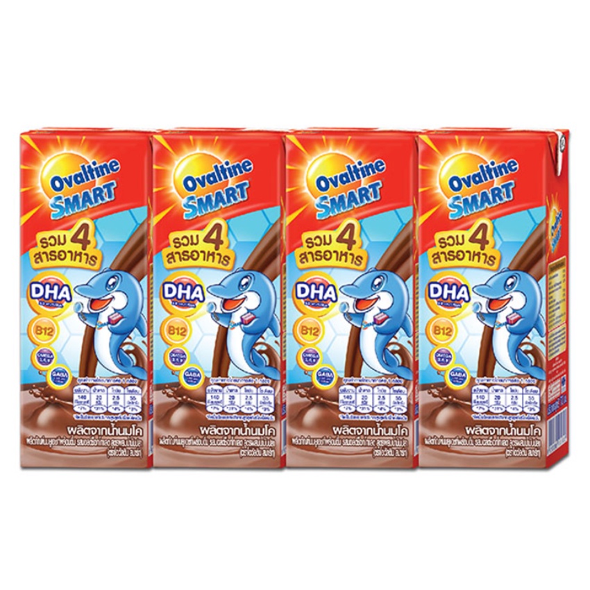 โอวัลติน ยูเอชที สมาร์ท รสช็อกโกแลต 170 มล. (แพ็ค X 4 กล่อง) OVALTINE UHT SMART CHOCOLATE 170 ML ...