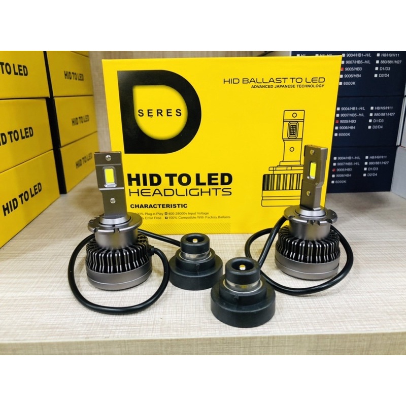 New หลอดไฟหน้า LED แสง มาตรฐาน 6000K ขั้วD2R และขั้ว D4S พลังงานสูง 70W ความสว่าง 8200LM อายุการ ...