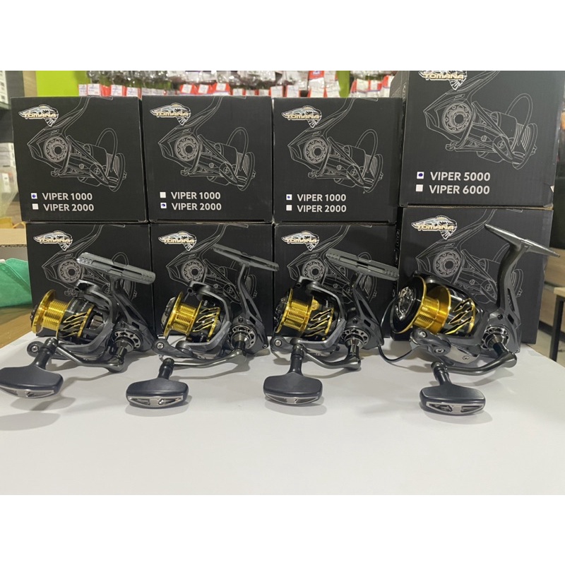 TOMANA_VIPER เบอร์ 1000 2000 3000 5000 6000 💥4+1BB สปูนอลูมิเนี่ยมเจาะรู สีดำทอง ใหม่ล่าสุด จาก ...